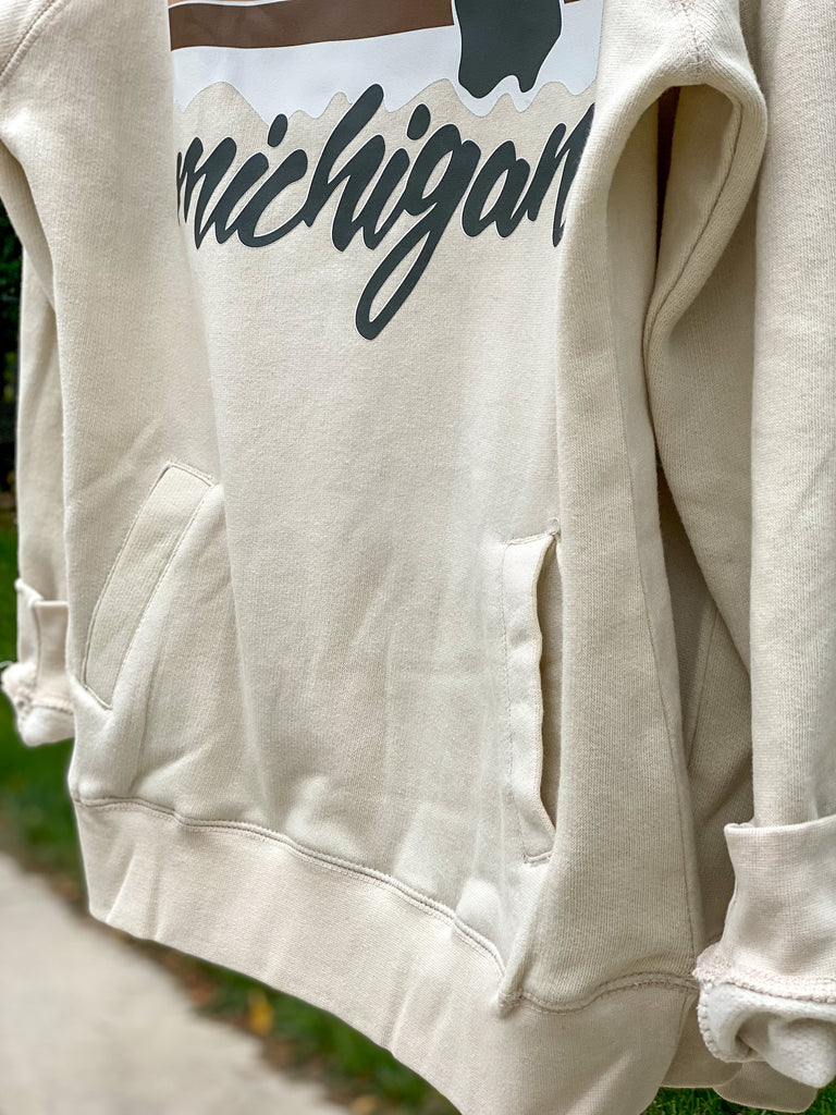 Michigan ~ Rust + Oyster Double-Neck Hoodie – Simply Stated